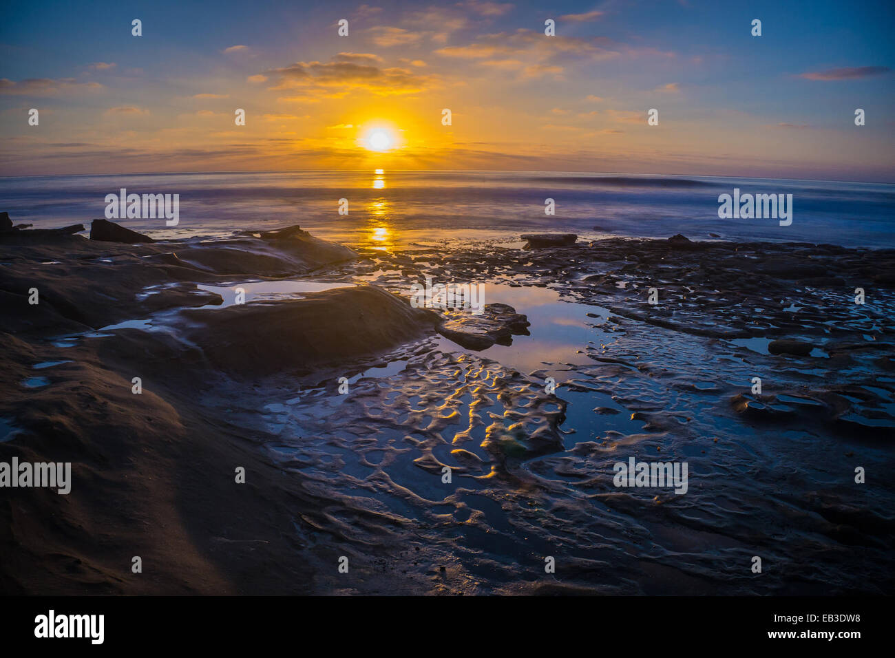 USA, California, San Diego, Sea at sunset Stock Photo - Alamy