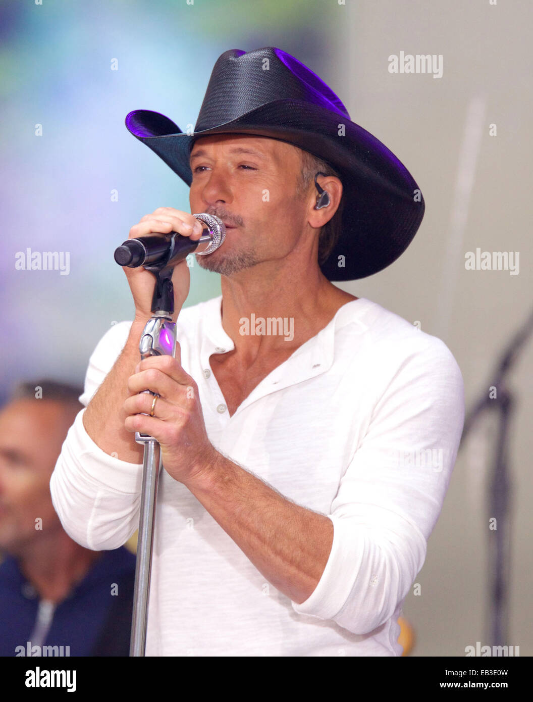 Tim McGraw performing live on 'The Today Show' at the Rockefeller Plaza ...
