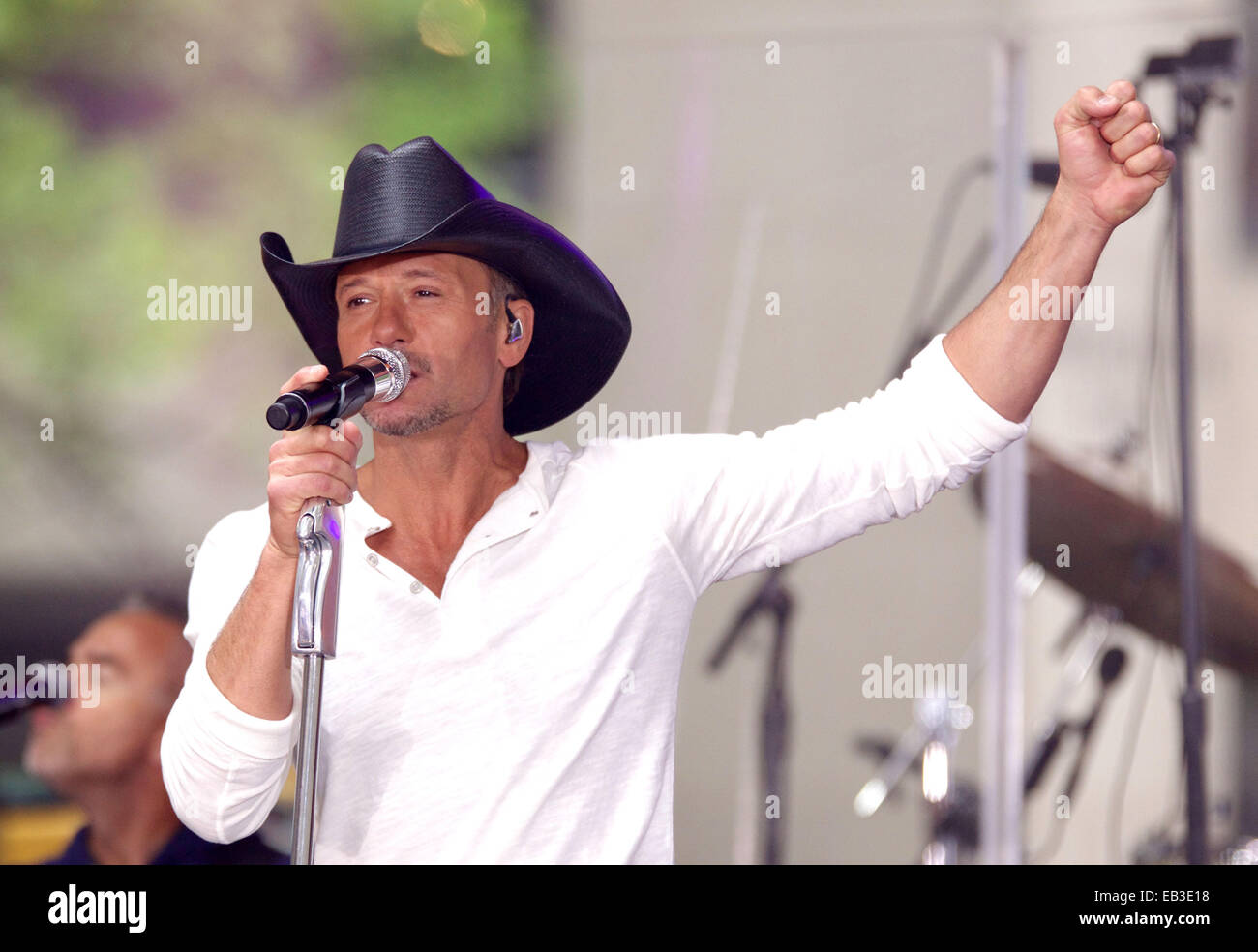 Tim McGraw performing live on 'The Today Show' at the Rockefeller Plaza ...
