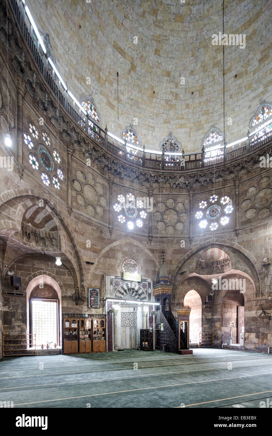interior of prayer hall, Sinan Pasha mosque, Bulaq, Cairo, Egypt Stock ...