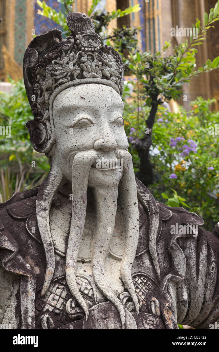 Statue, Wat Phra Kaew compound, Grand Palace, Bangkok, Thailand Stock ...
