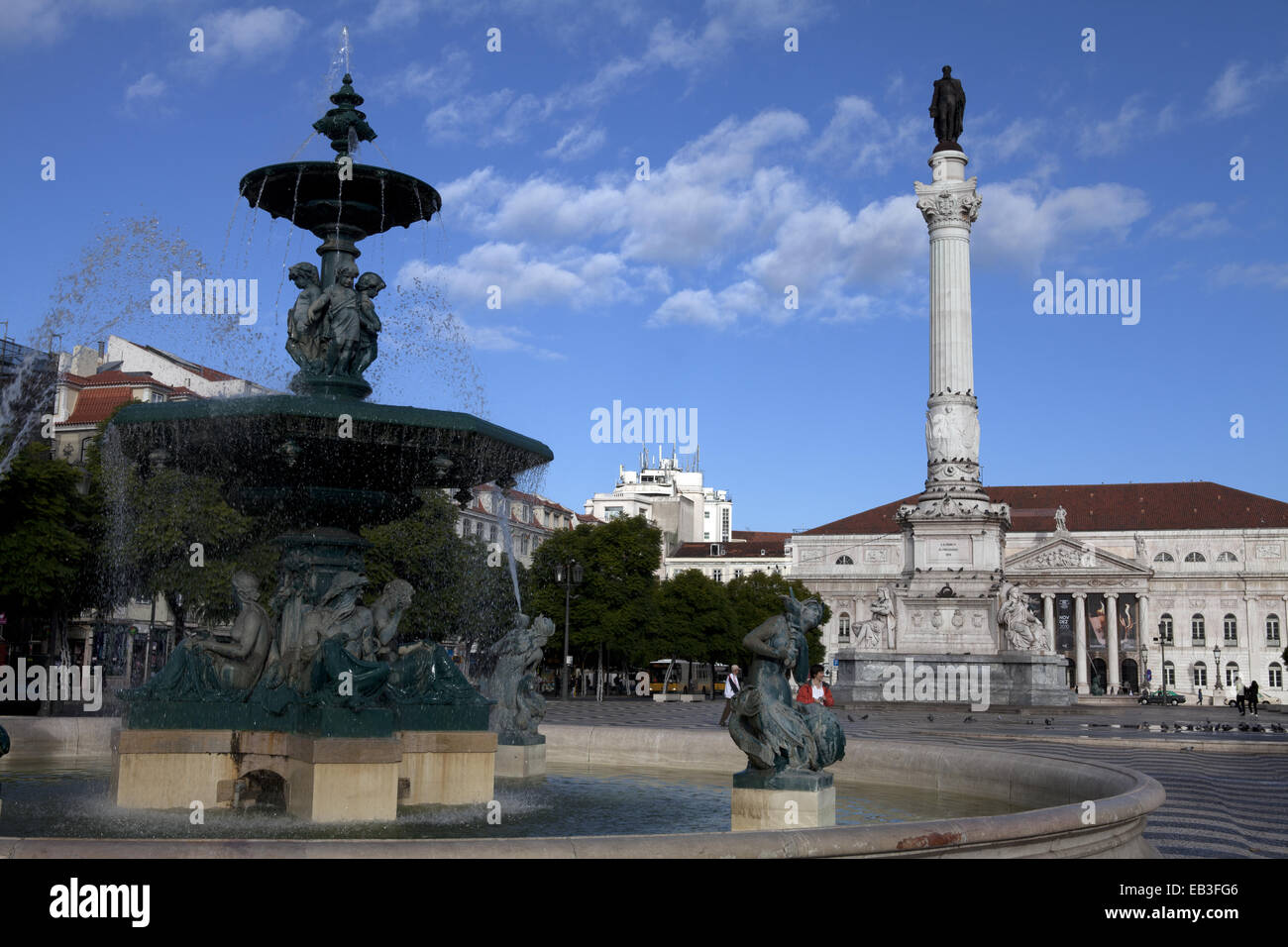 Rossio Square. Lisbon, Portugal Stock Photo - Alamy