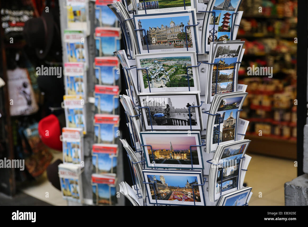 brussels post cards belgium Stock Photo - Alamy