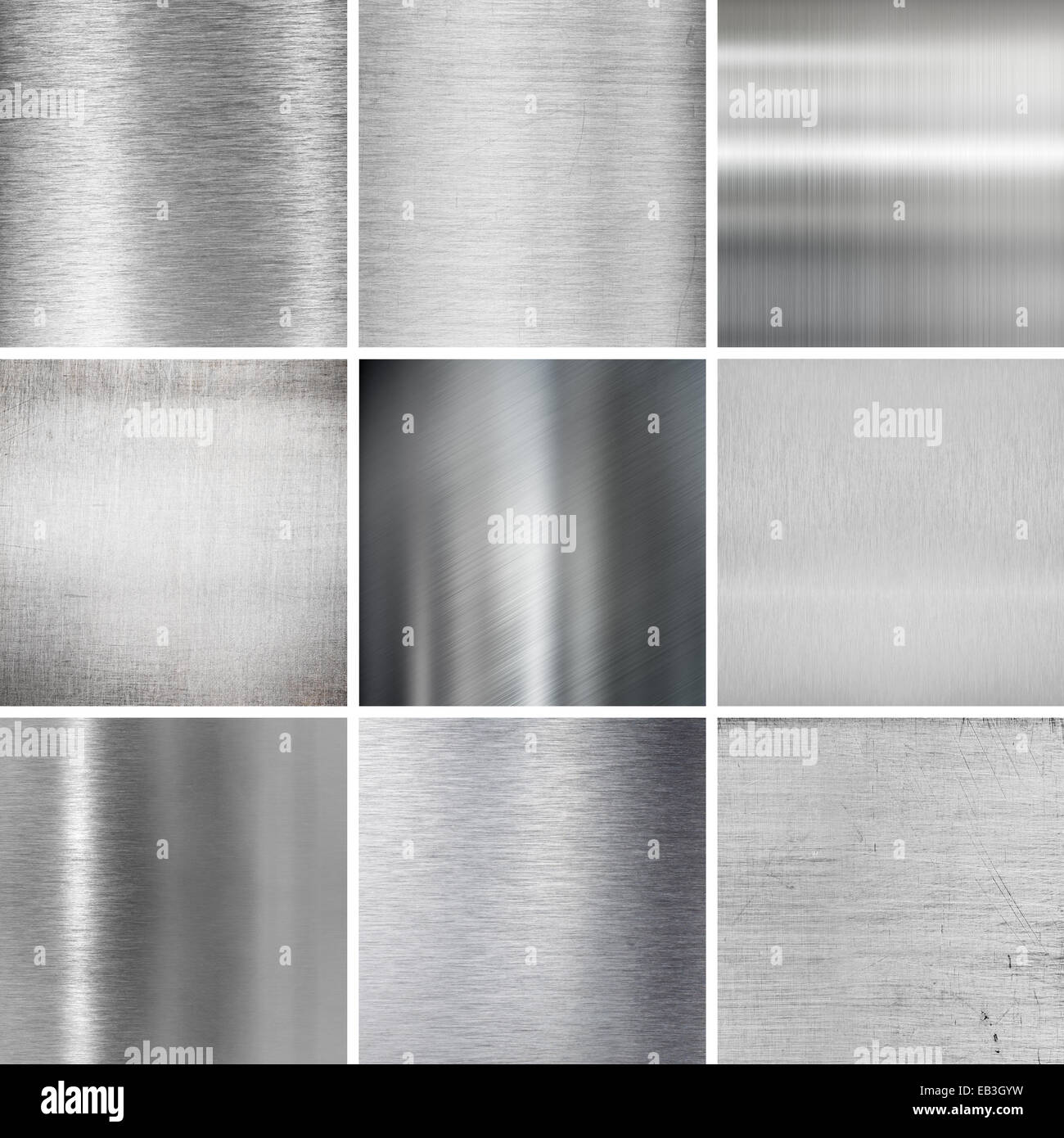 metal plates textured backgrounds set Stock Photo - Alamy
