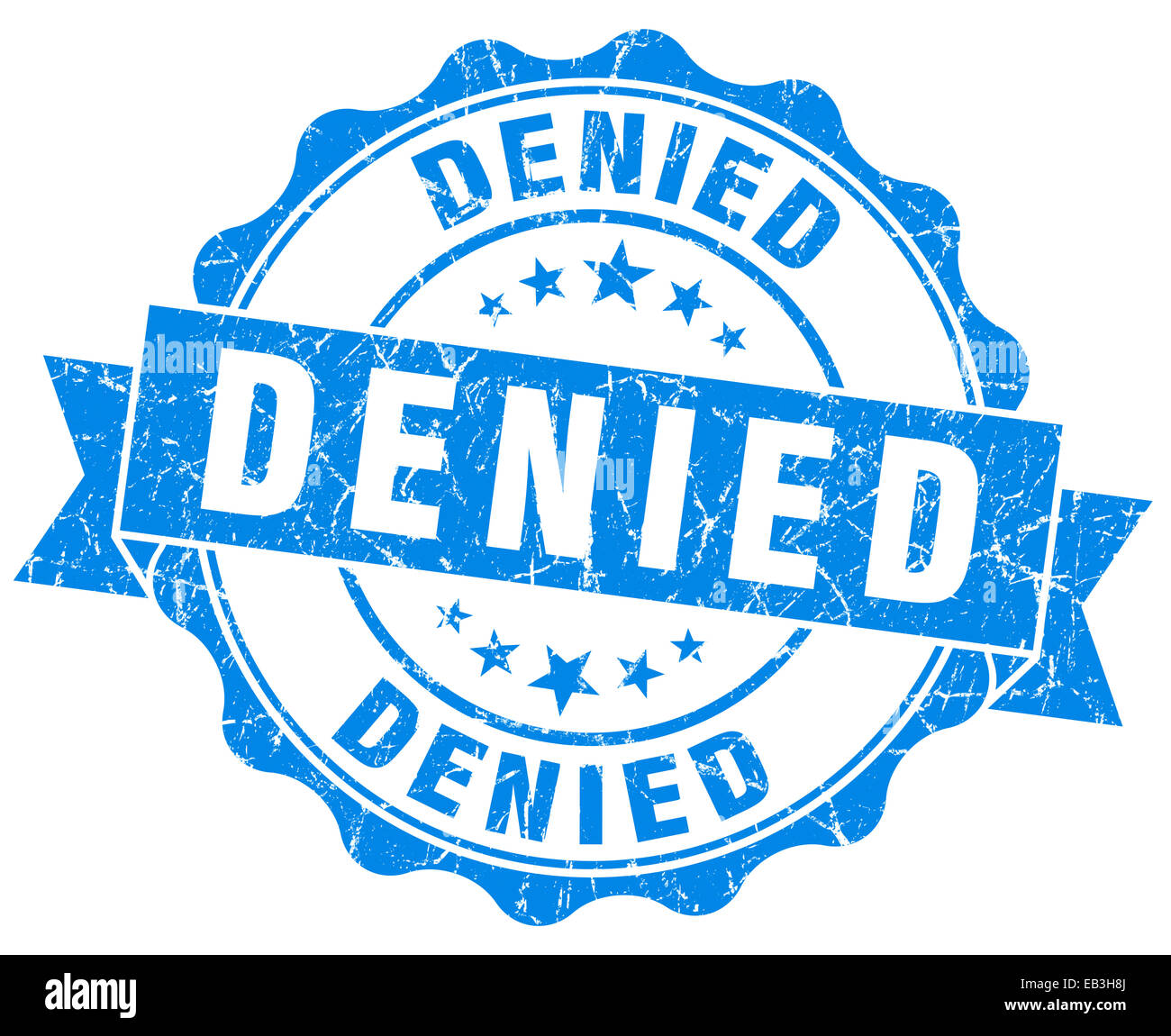denied blue grunge stamp Stock Photo - Alamy