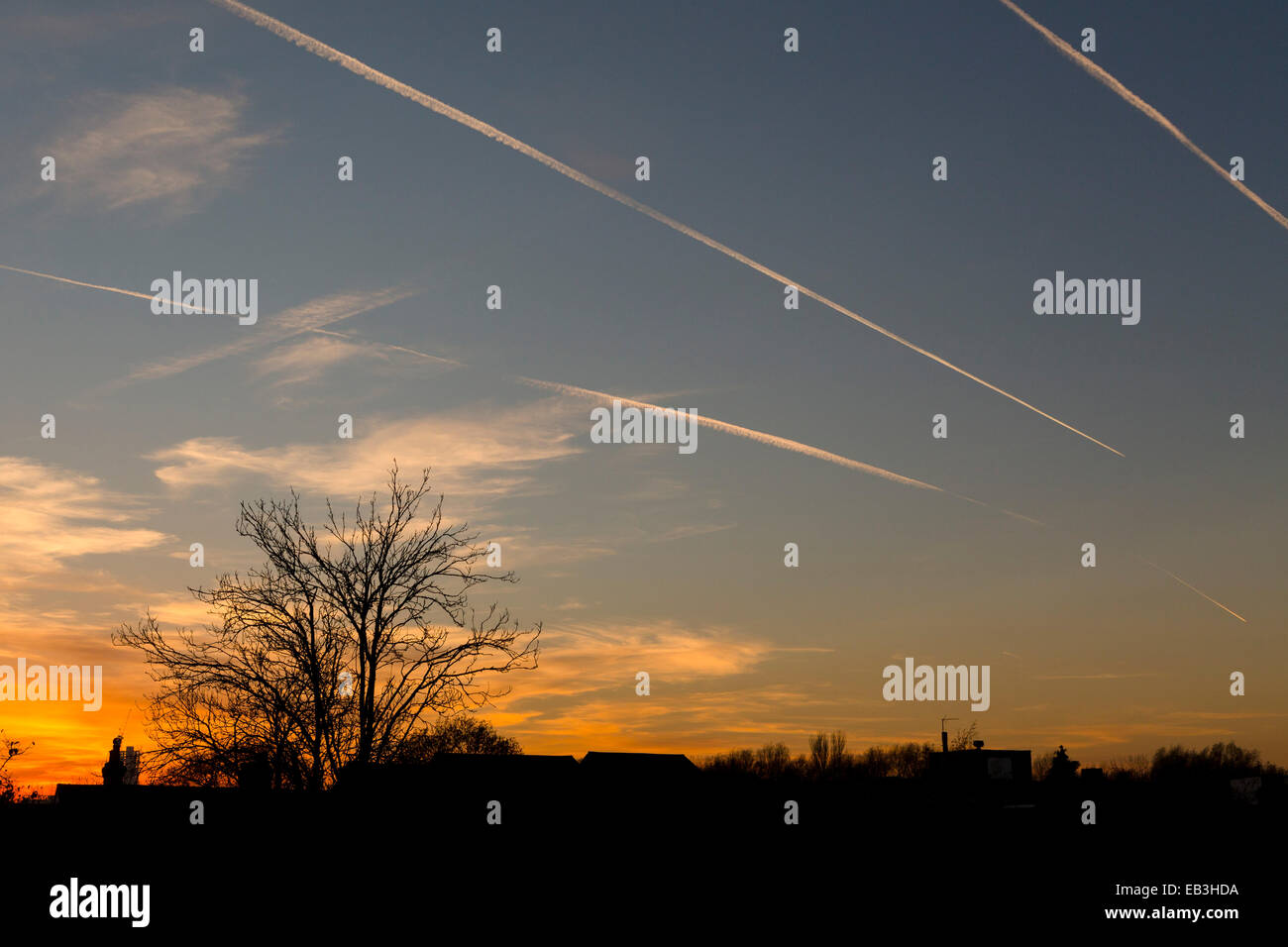 South Norwood, London, UK. 24th November 2014. Uk Weather. Three ...