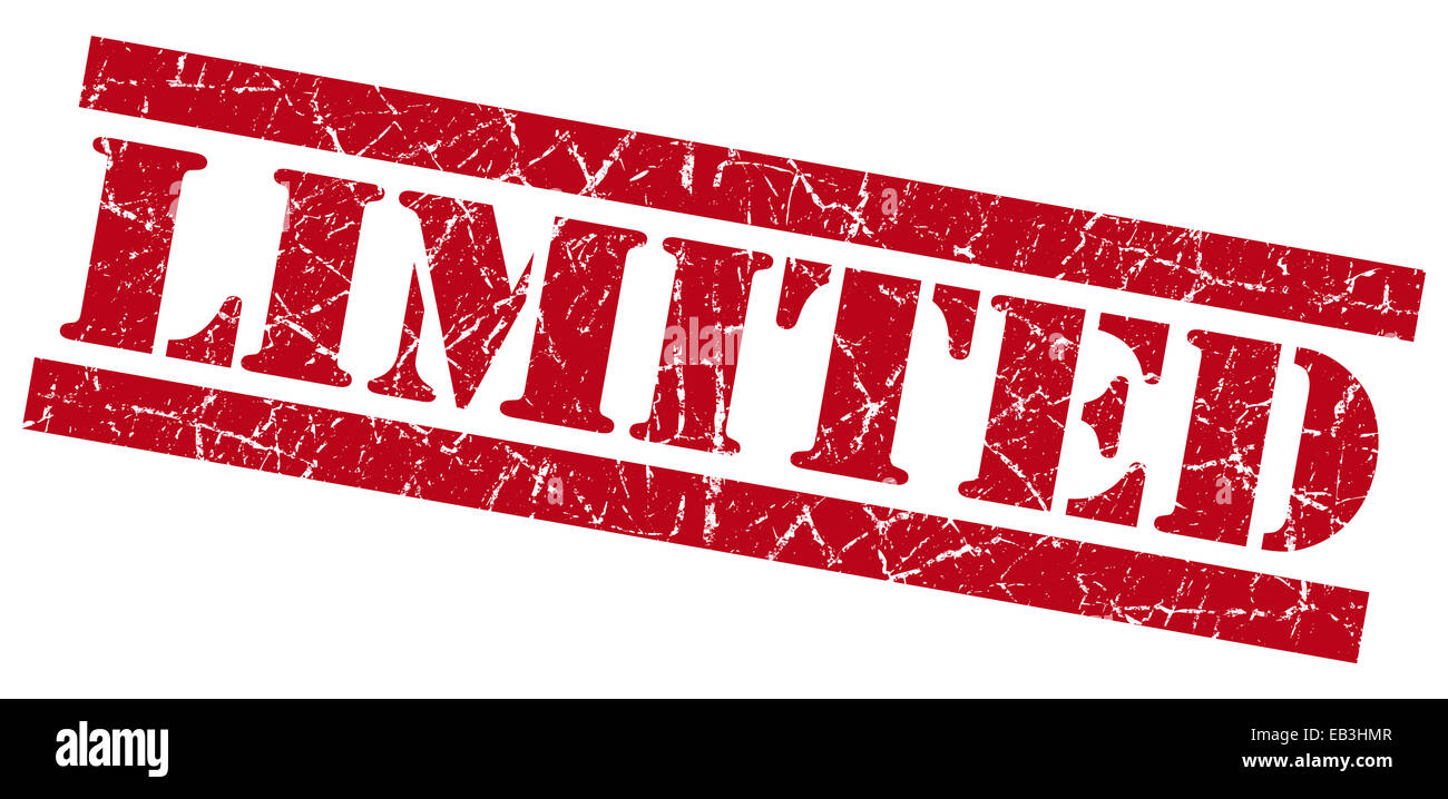 Limited grunge red stamp Stock Photo - Alamy