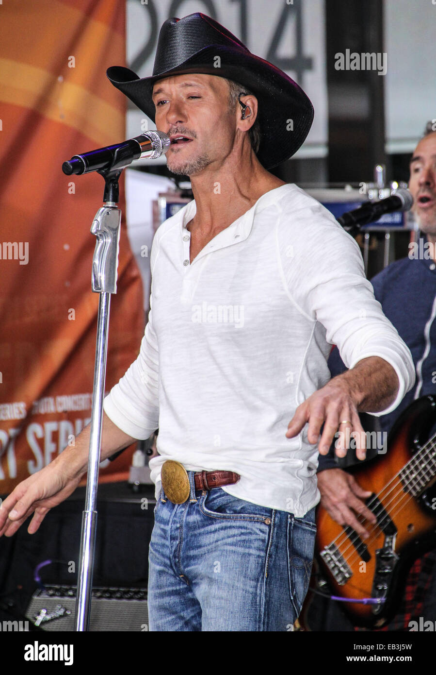 Tim McGraw performing live on 'The Today Show' at the Rockefeller Plaza ...