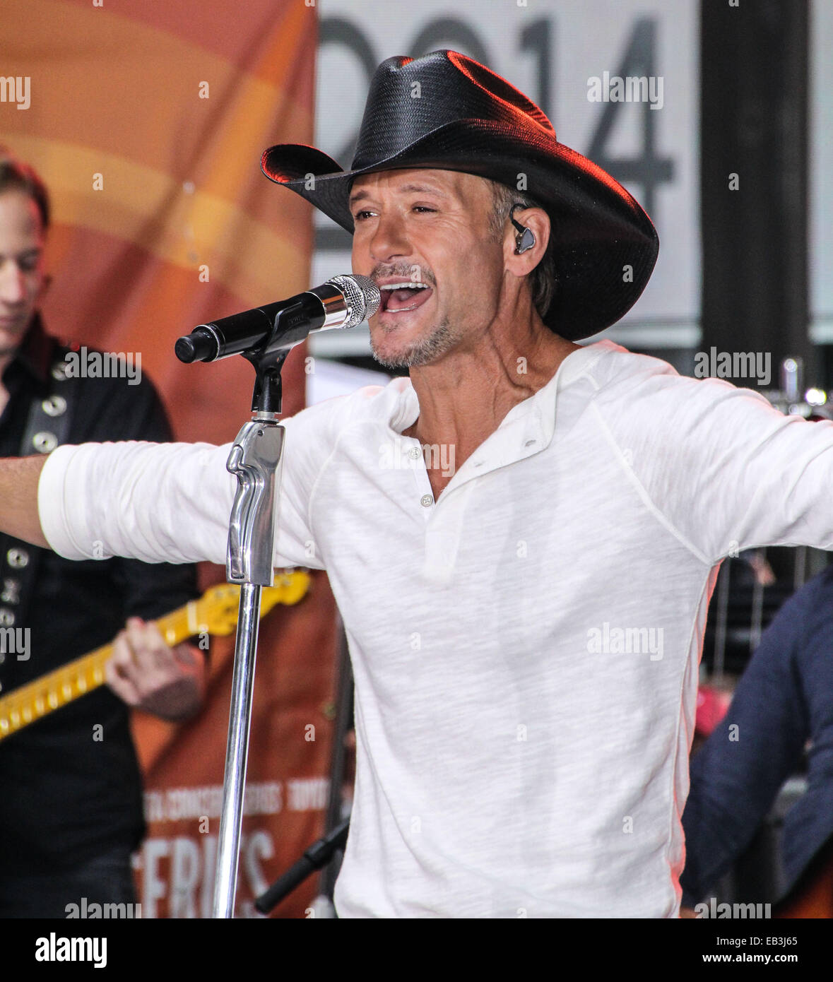 Tim McGraw performing live on 'The Today Show' at the Rockefeller Plaza ...