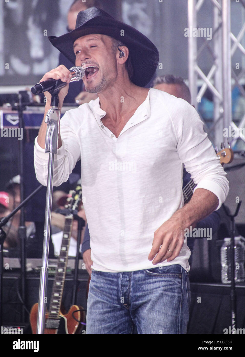 Tim McGraw performing live on 'The Today Show' at the Rockefeller Plaza ...