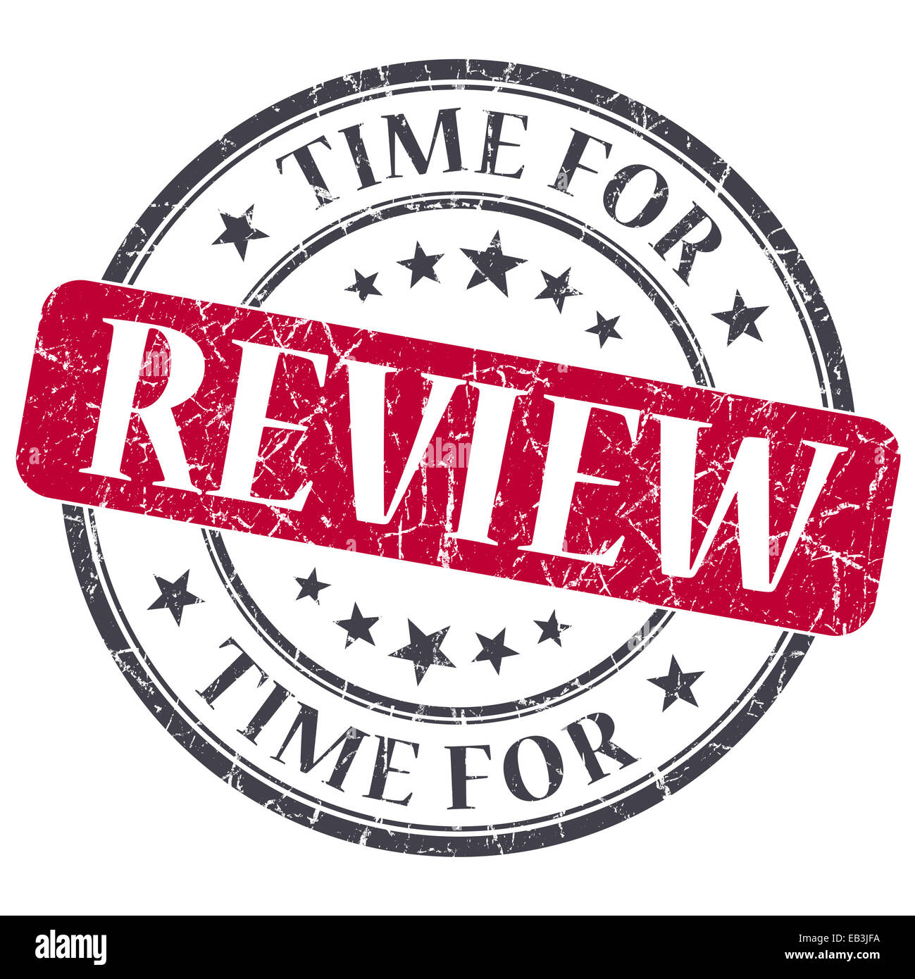 Time for review red grunge textured vintage isolated stamp Stock Photo ...