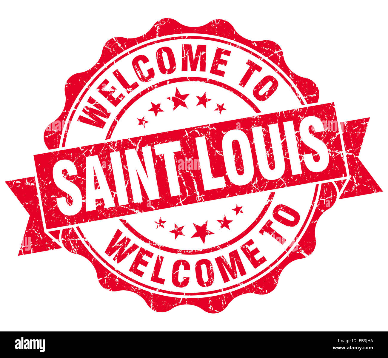 welcome to Saint Louis red vintage isolated seal Stock Photo - Alamy