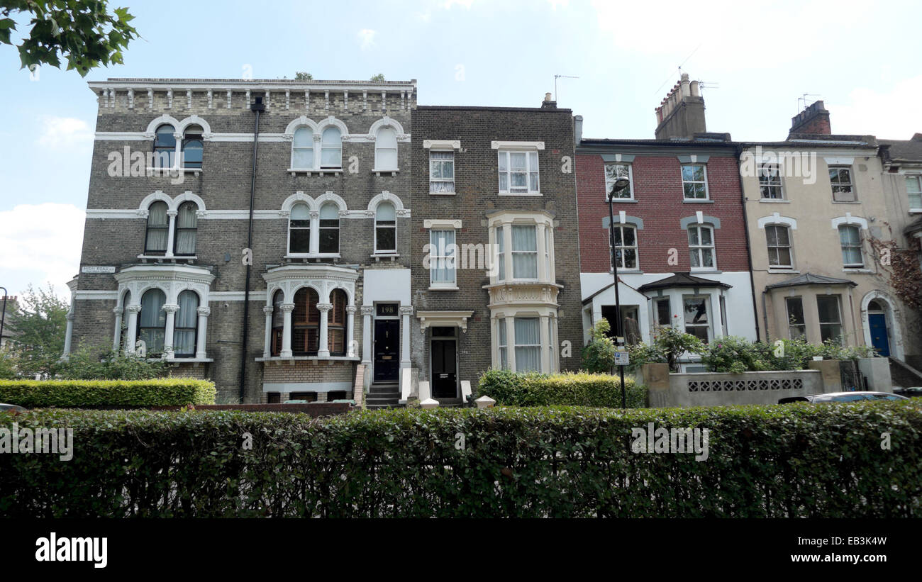Row of terraced housing on Page Green Terrace in Seven Sisters North ...