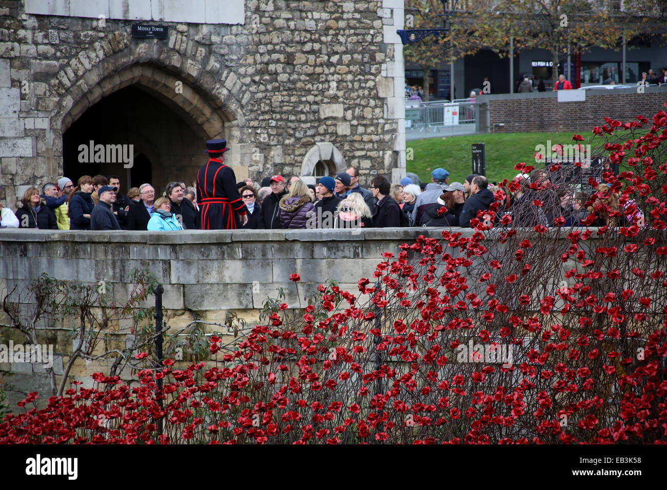 The Wave, poppy display at the Tower of London Stock Photo - Alamy