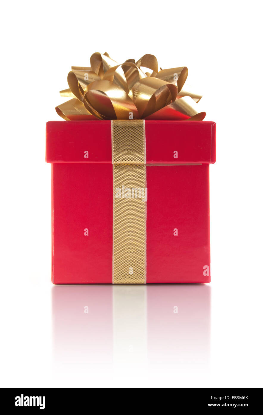 Red gift box Stock Photo - Alamy