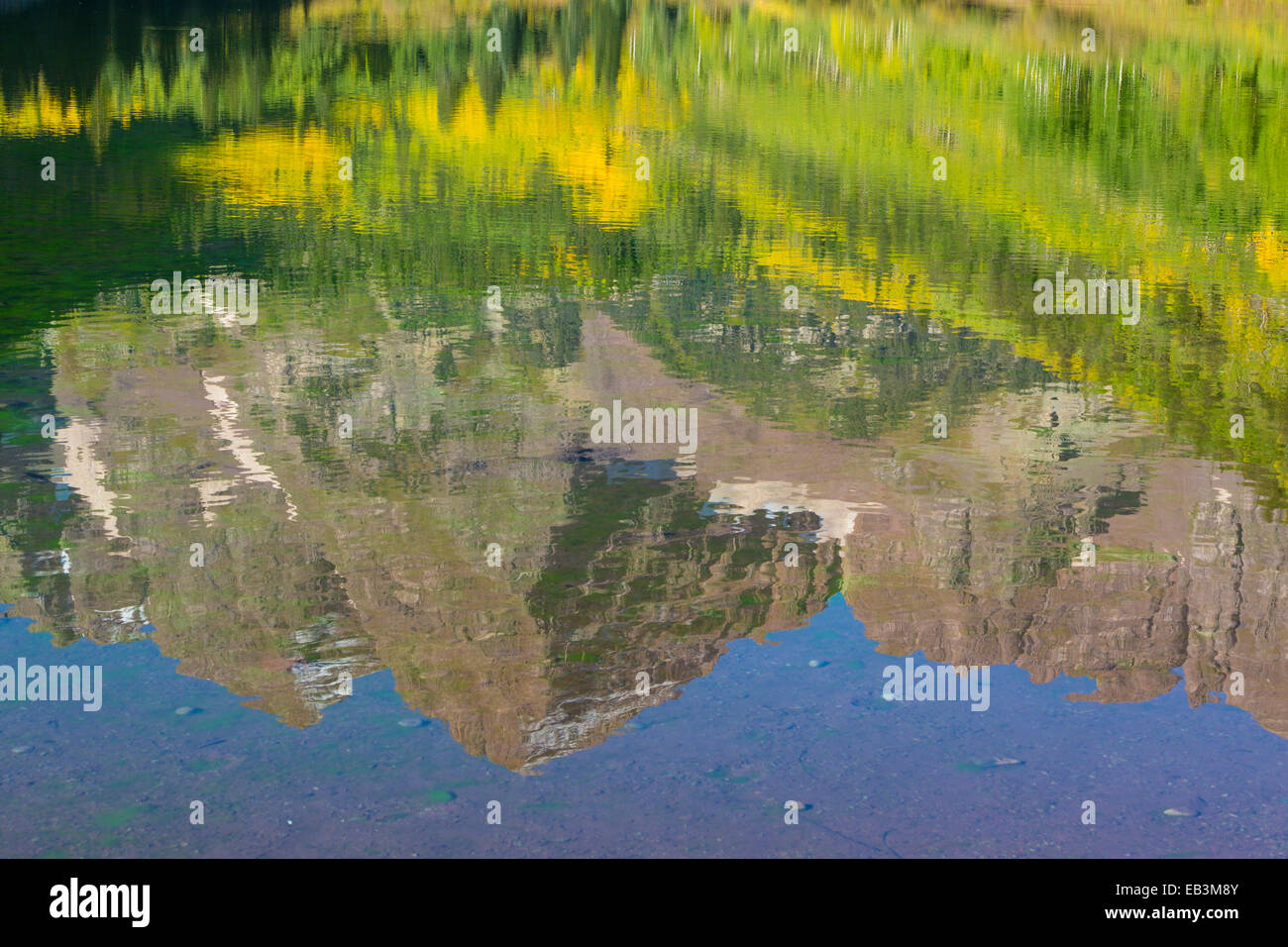 Maroon Bells outside Aspen in the Maroon Bells Snowmass Wilderness of ...