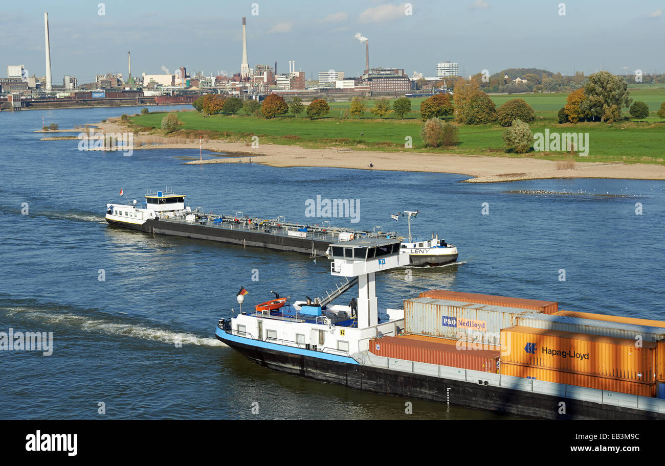 River rhine container barge hi-res stock photography and images - Alamy