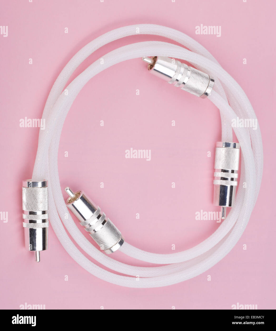 Interconnect Cable on Pink Background Stock Photo - Alamy