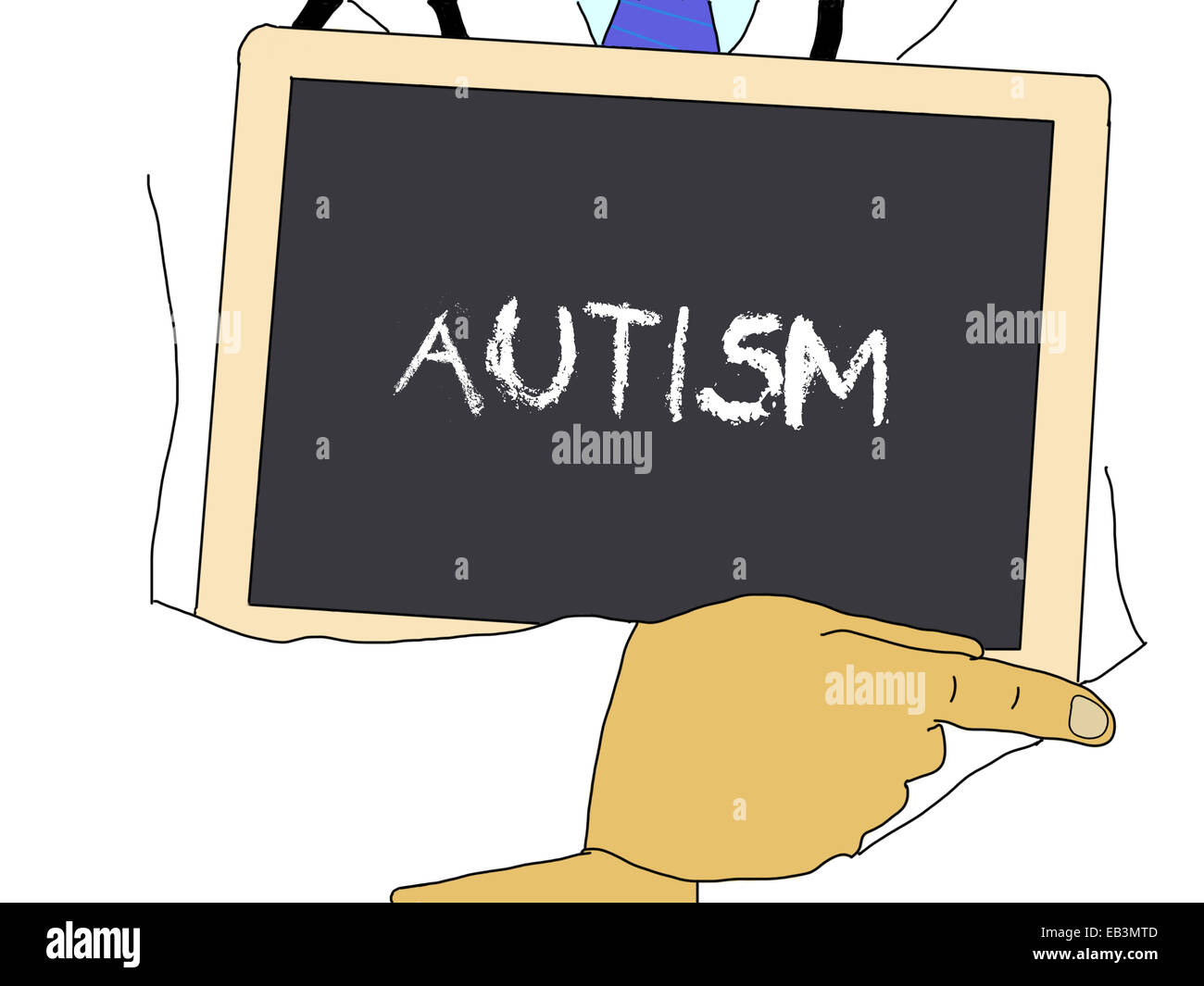 Illustration: Doctor shows information: autism Stock Photo - Alamy