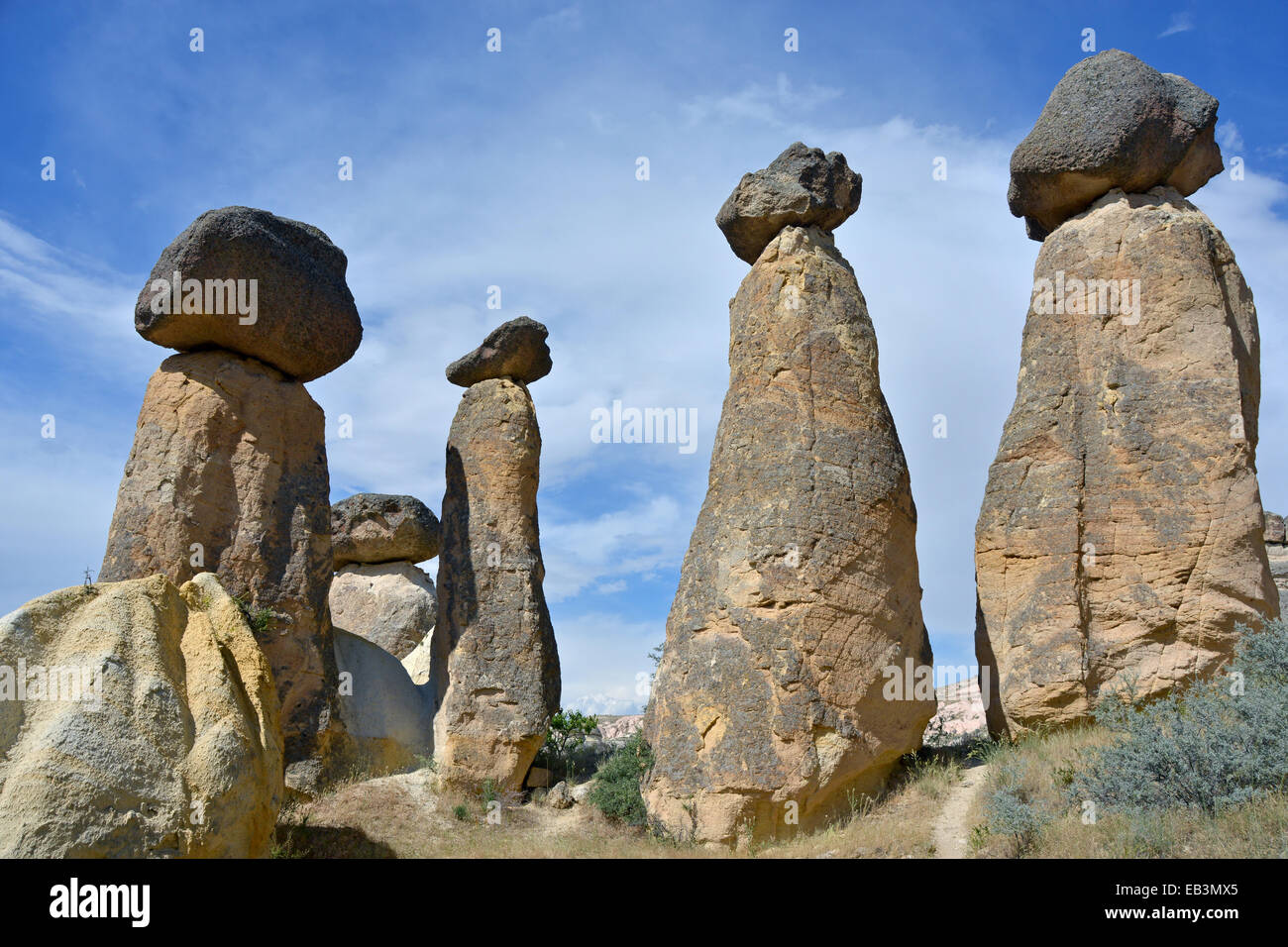 These Fairy Chimneys rock formation are situated nearly Goreme in ...