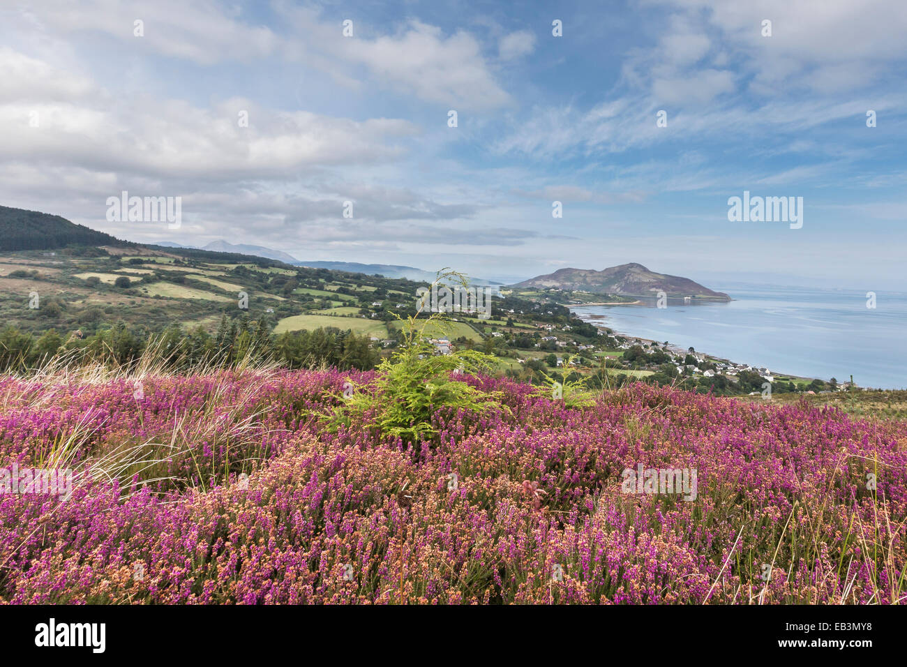 View over Lamlash & Holy Isle on the Isle of Arran in Scotland Stock ...