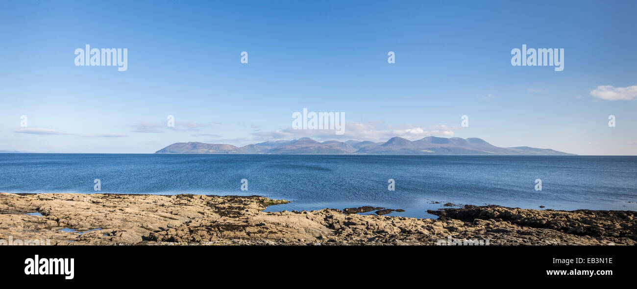 View from Claonaig to Isle of Arran in Scotland Stock Photo - Alamy