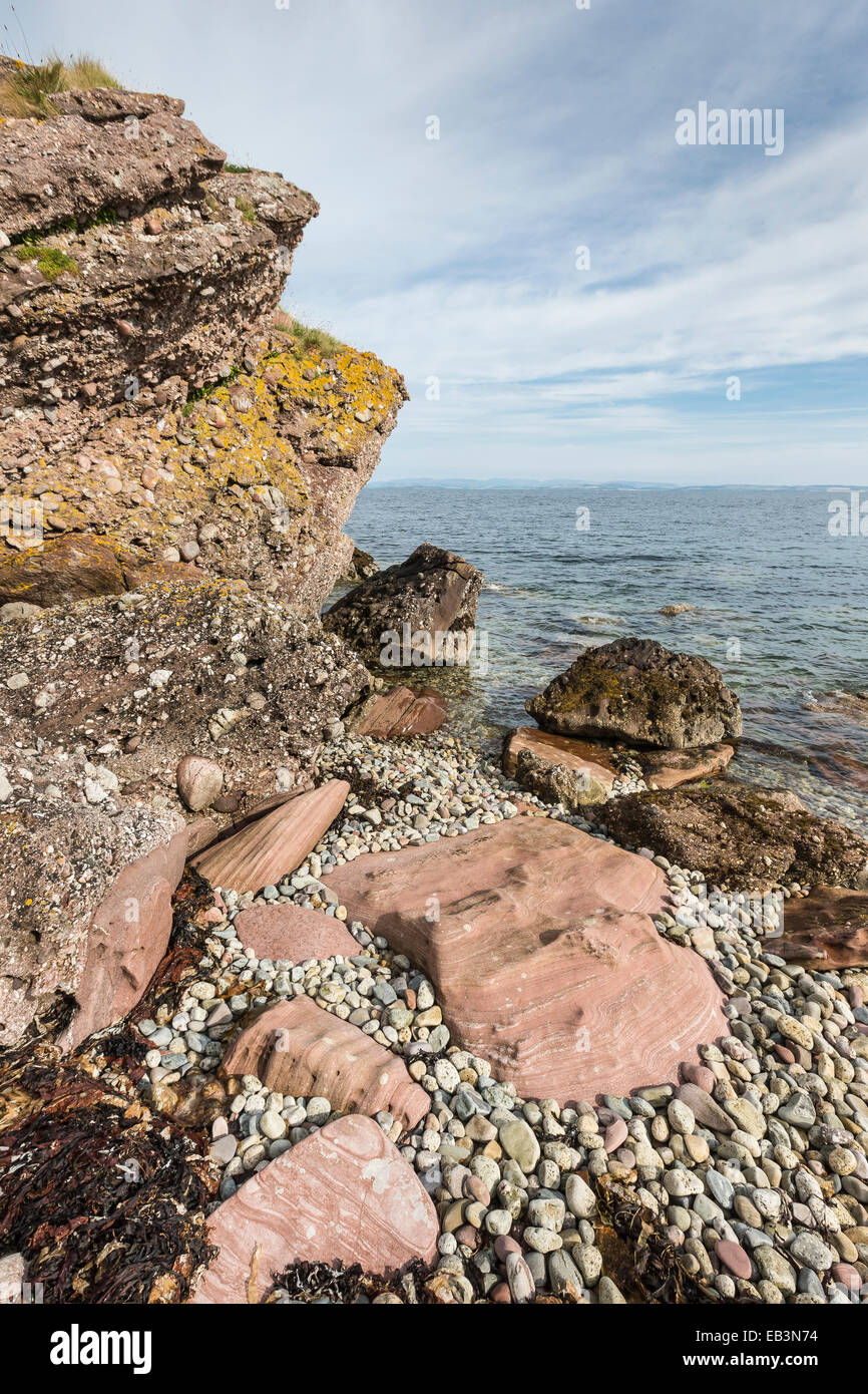 Coast at the Fallen Rocks site in Glen Sannox on Arran in Scotland ...