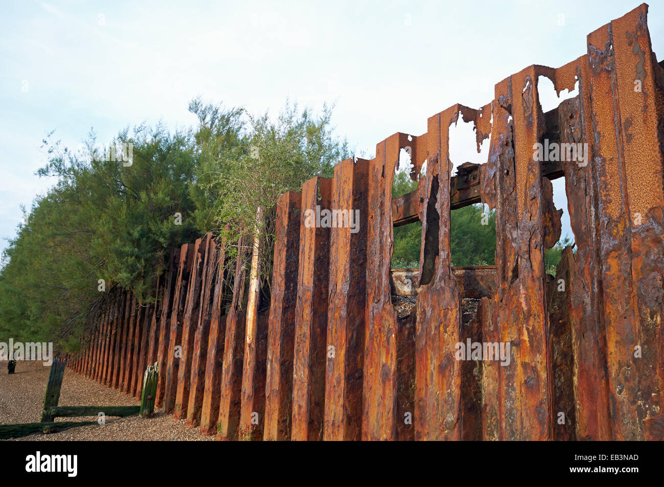 Rusting and worn out river wall Stock Photo - Alamy