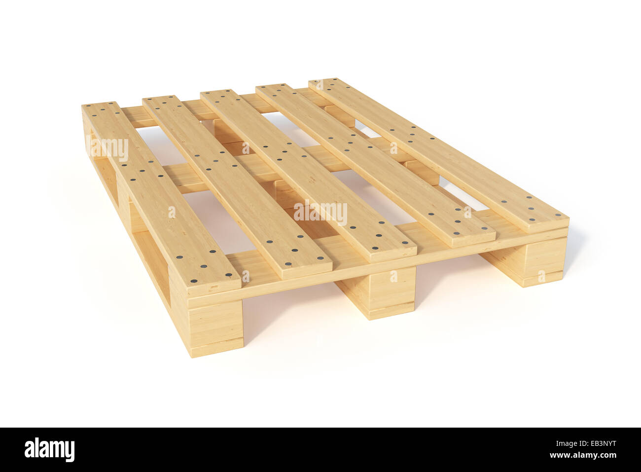 3d render of wooden cargo pallet isolated on white background ...