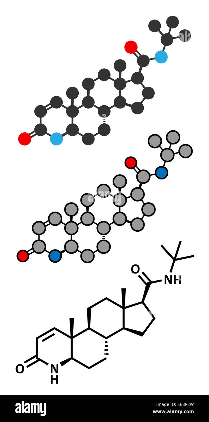 finasteride male pattern baldness drug molecule. Also used in benign ...