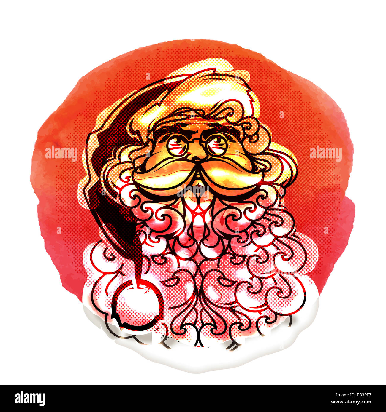 Santa Claus icon. Merry Christmas vector symbol Stock Photo - Alamy