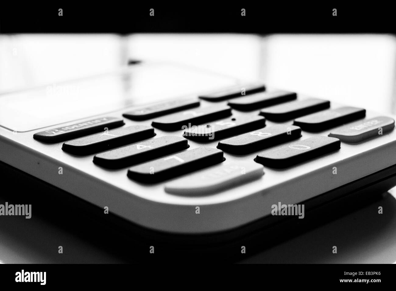 Online Banking Security Keypad, card reader in black and white Stock ...