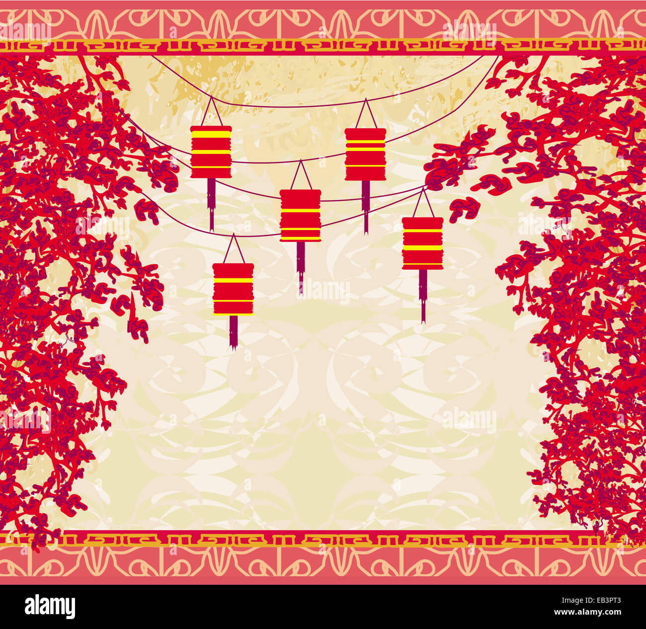 Lantern good luck peace prayer during autumn festival hi-res stock ...