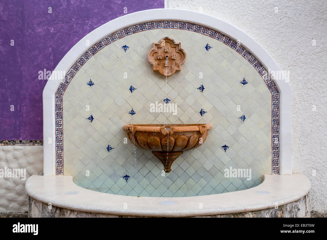 An outdoor decorative water fountain at the cruise ship terminal in ...