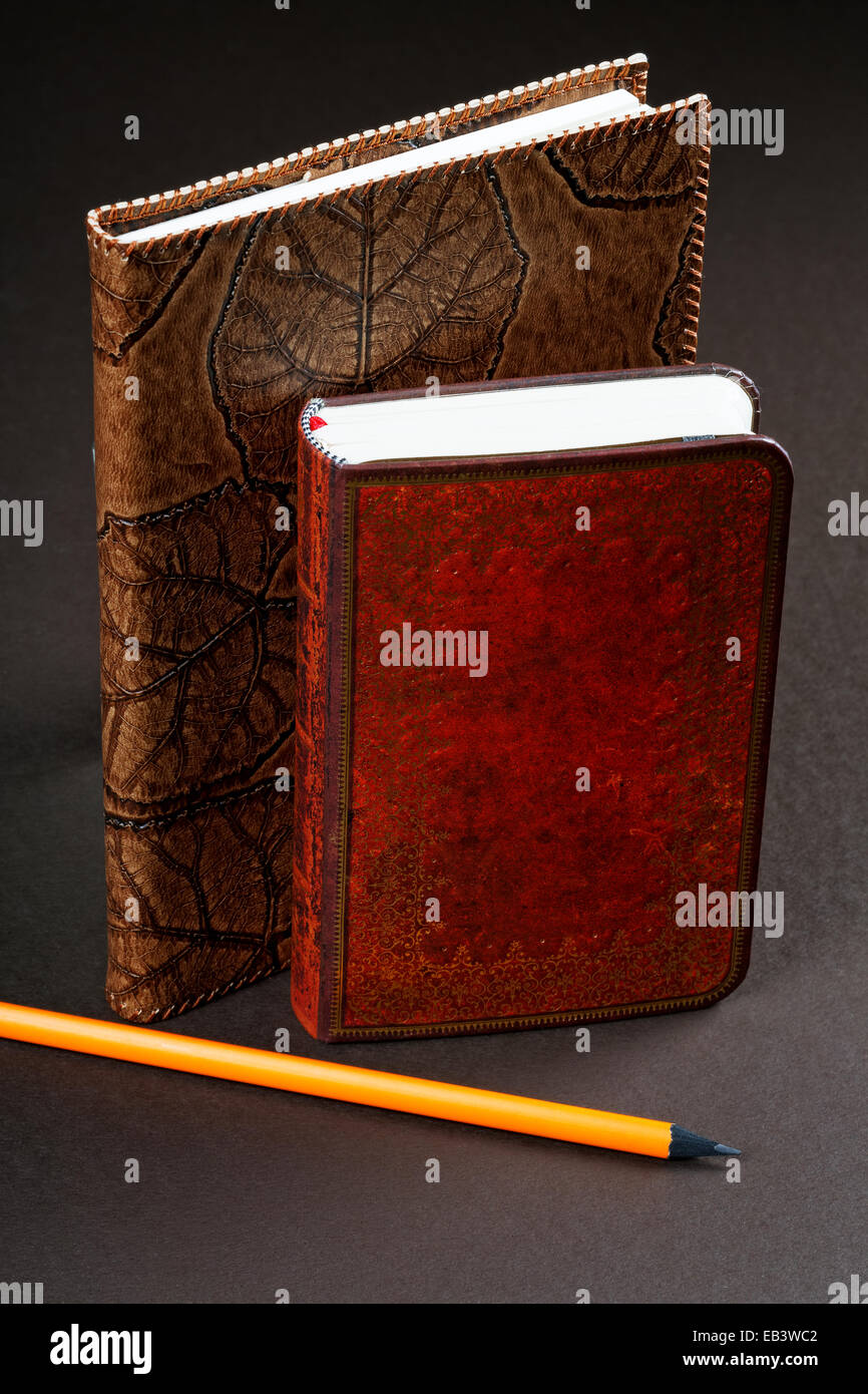 Pile of notebooks pencil hi-res stock photography and images - Alamy