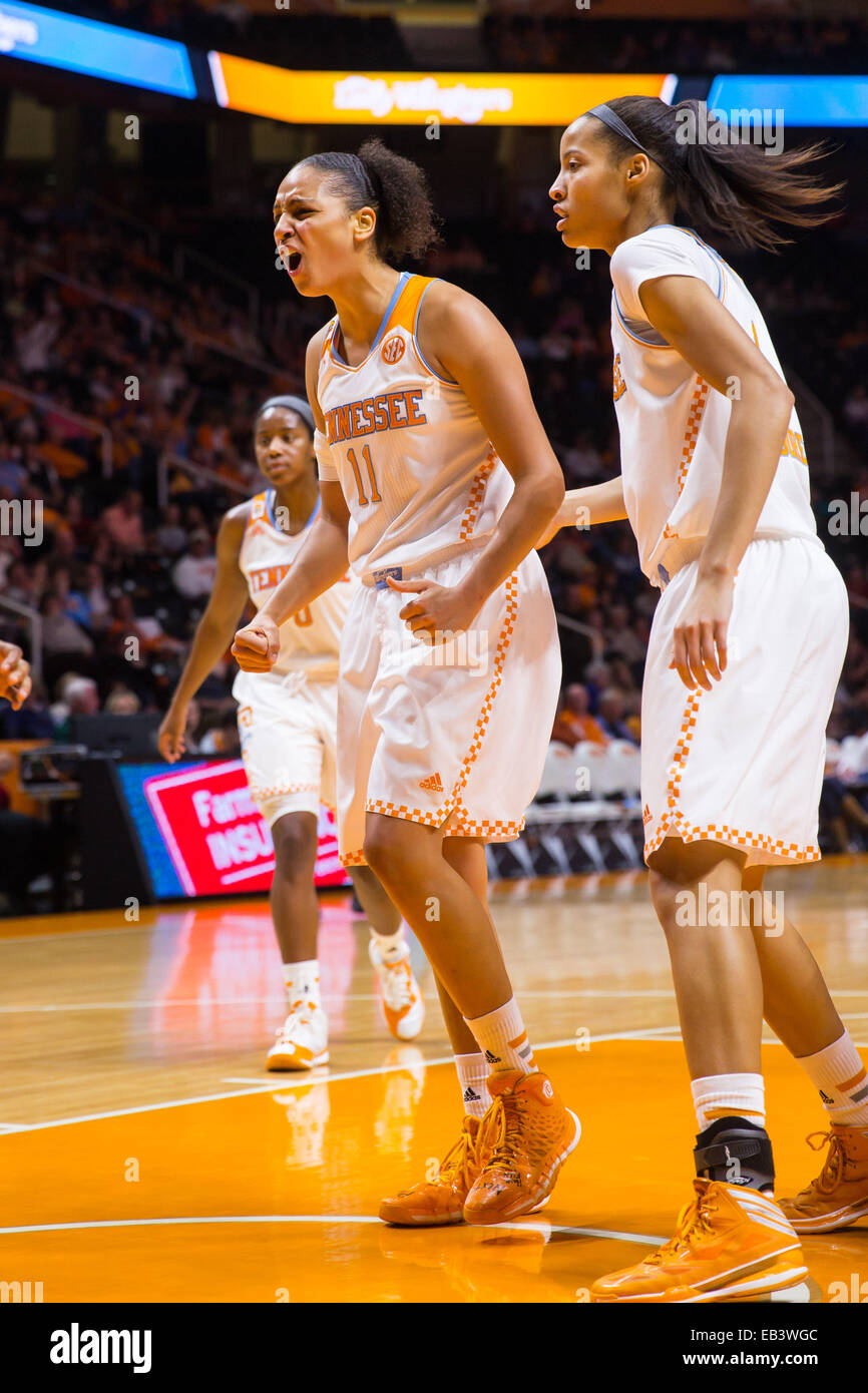 November 24, 2014:Cierra Burdick #11 of the Tennessee Lady Volunteers ...