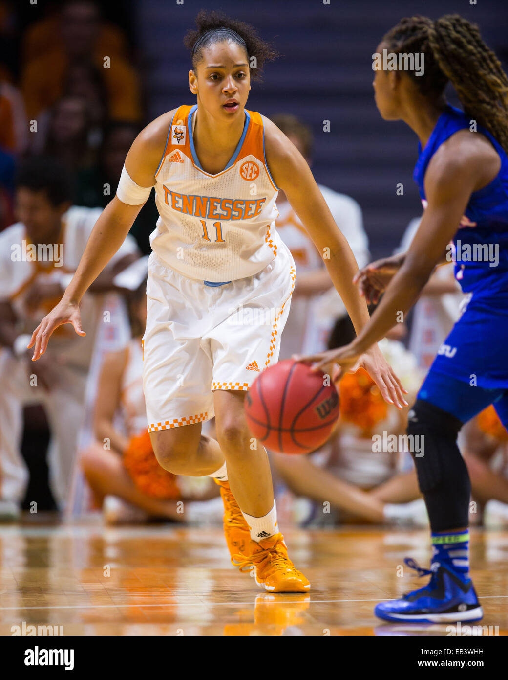 November 24, 2014:Cierra Burdick #11 of the Tennessee Lady Volunteers ...