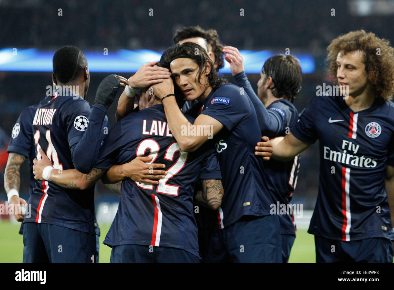 Paris, France. 25th Nov, 2014. UEFA Champions league football, group ...