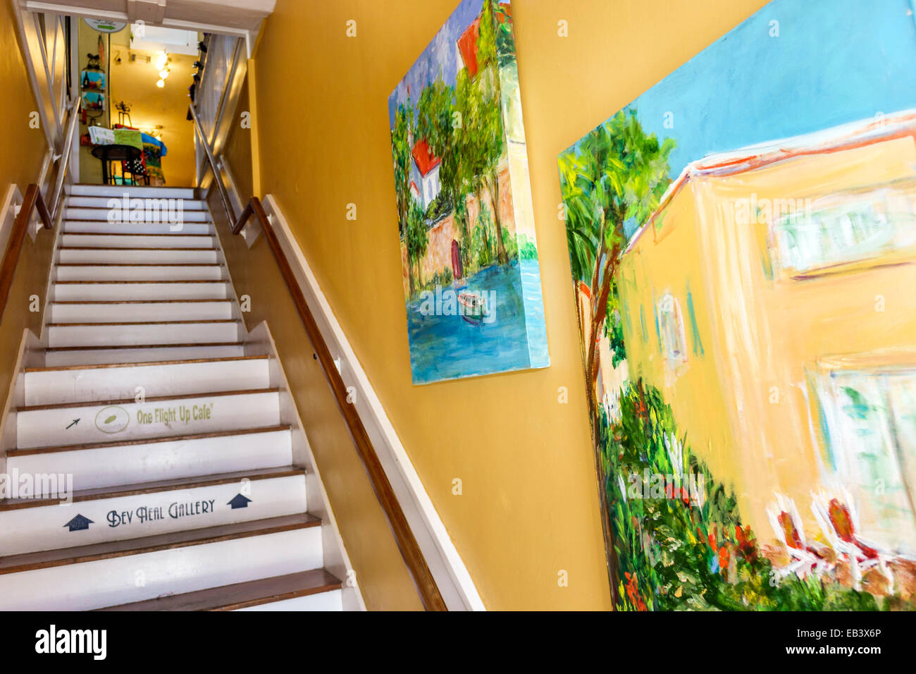 Mount Mt. Dora Florida,historic downtown,Donnelly Street,steps stairs ...
