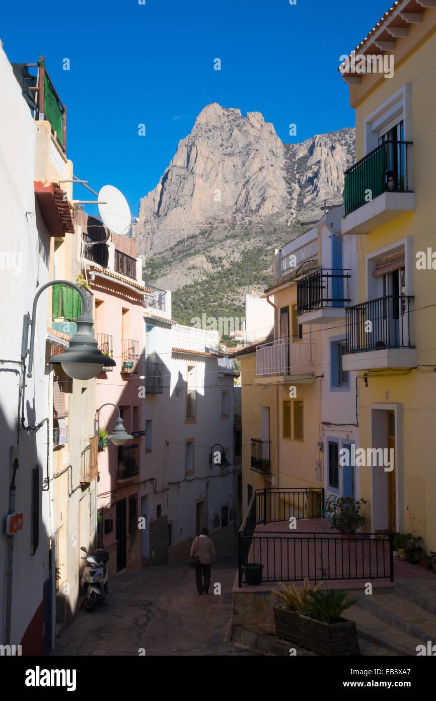 Finestrat, Costa Blanca, Spain, Europe. A beautiful mountain village ...