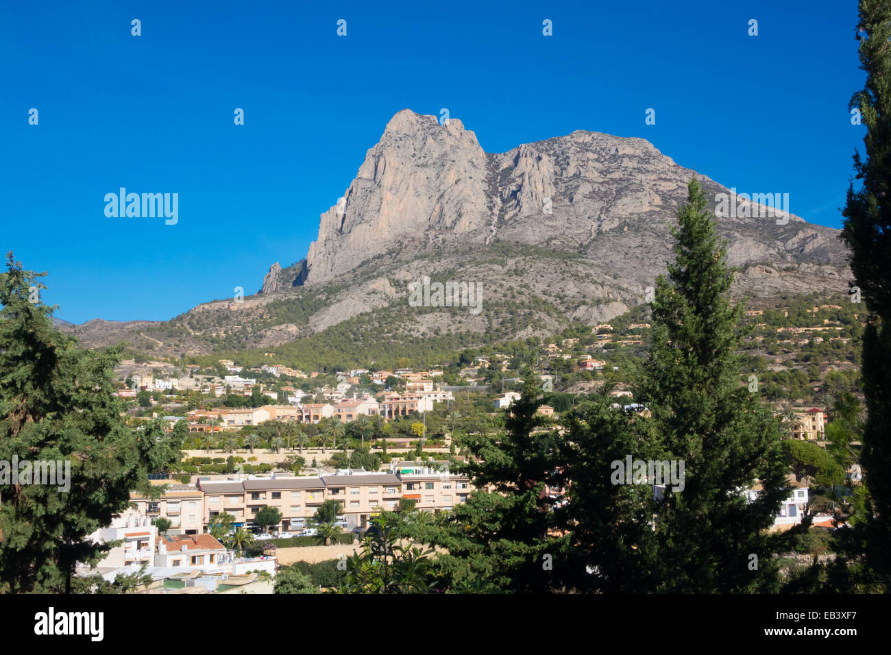 Finestrat, Costa Blanca, Spain, Europe. A beautiful mountain village ...
