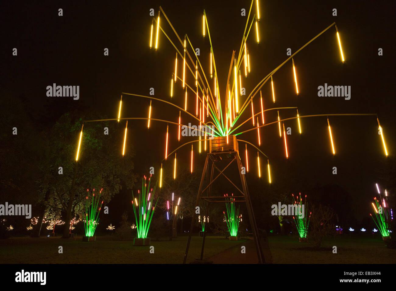 London, UK. 25 November 2014. A light installation. Press preview of ...
