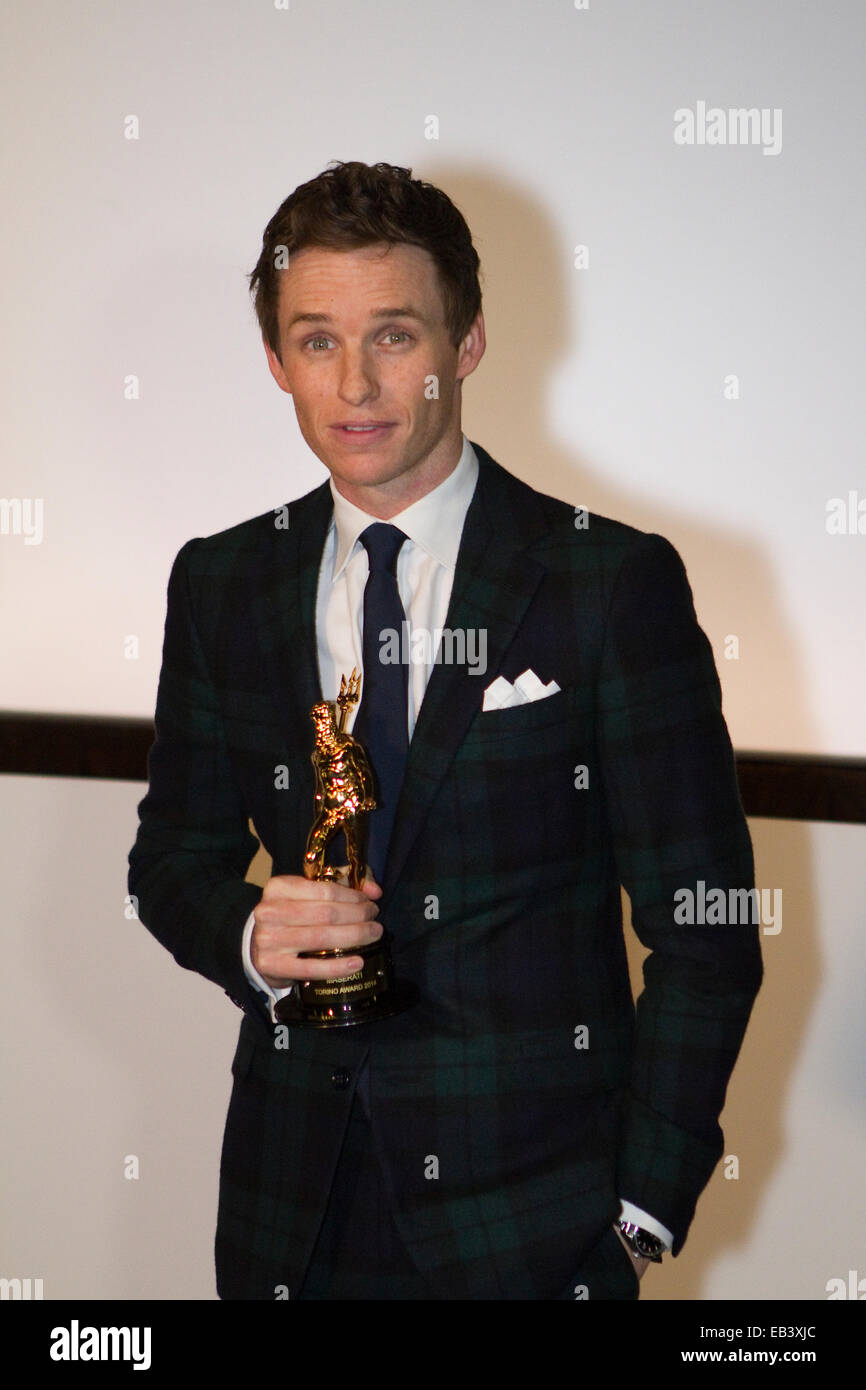 Torino, Italy, 25th November 2014. English actor Eddie Redmayne ...