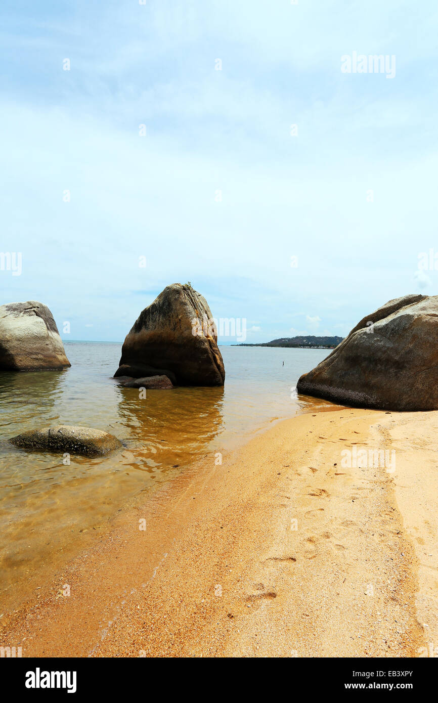 tropical marine exotic landscape with unusual shapes of stones Stock ...