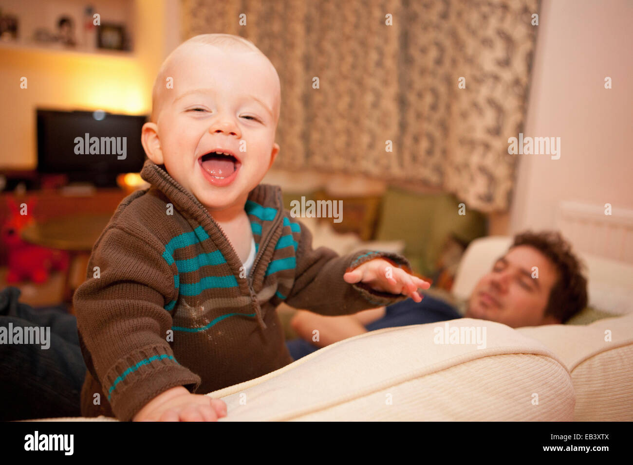 Tired new dad hi-res stock photography and images - Alamy