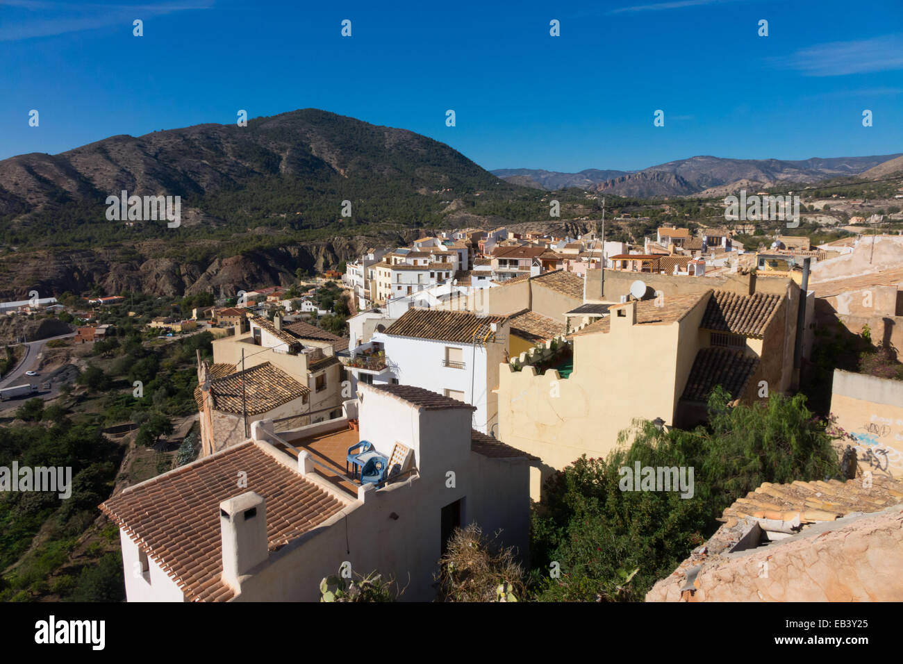 Finestrat, Costa Blanca, Spain, Europe. A beautiful mountain village ...