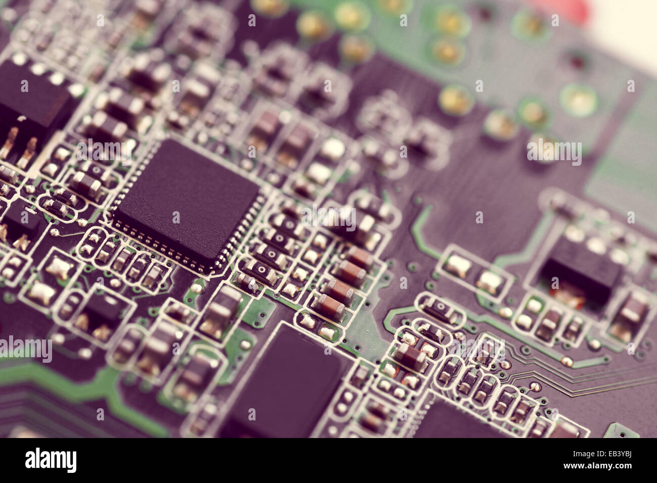 Horizontal color shot of an electronic micro circuit Stock Photo - Alamy