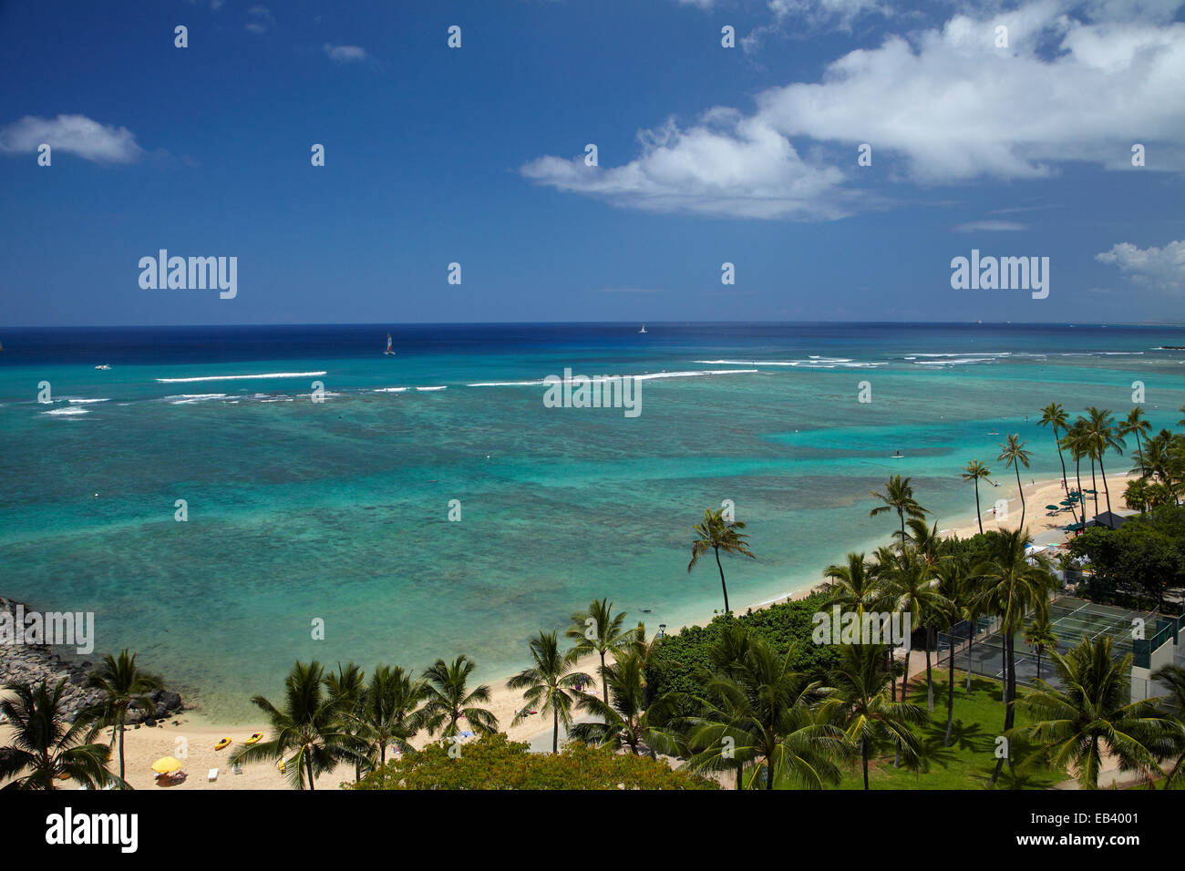 Fort DeRussy Beach Park, Waikiki, Honolulu, Oahu, Hawaii, USA Stock ...