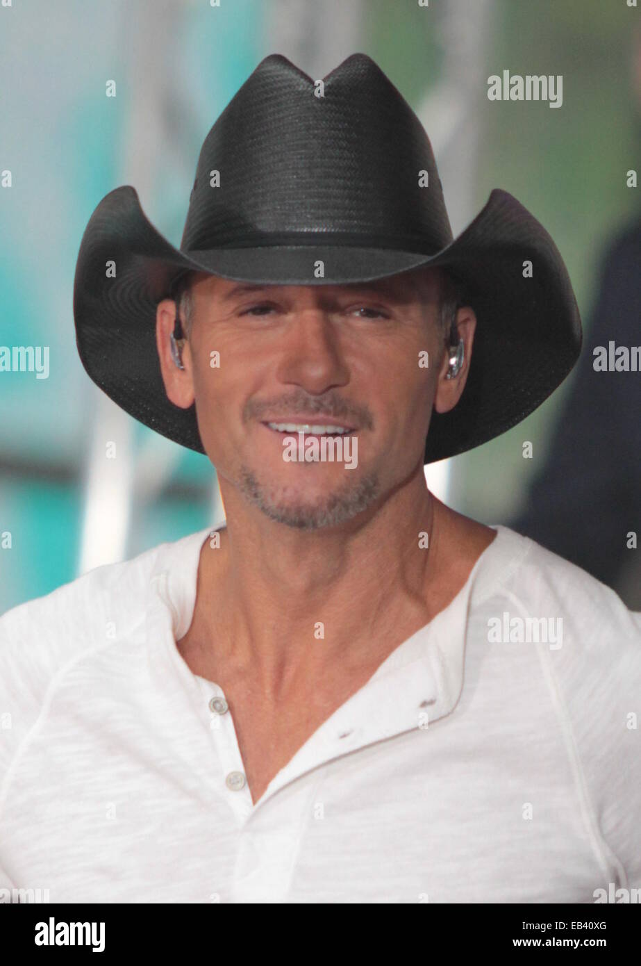 Tim McGraw performing live on 'The Today Show' at the Rockefeller Plaza ...