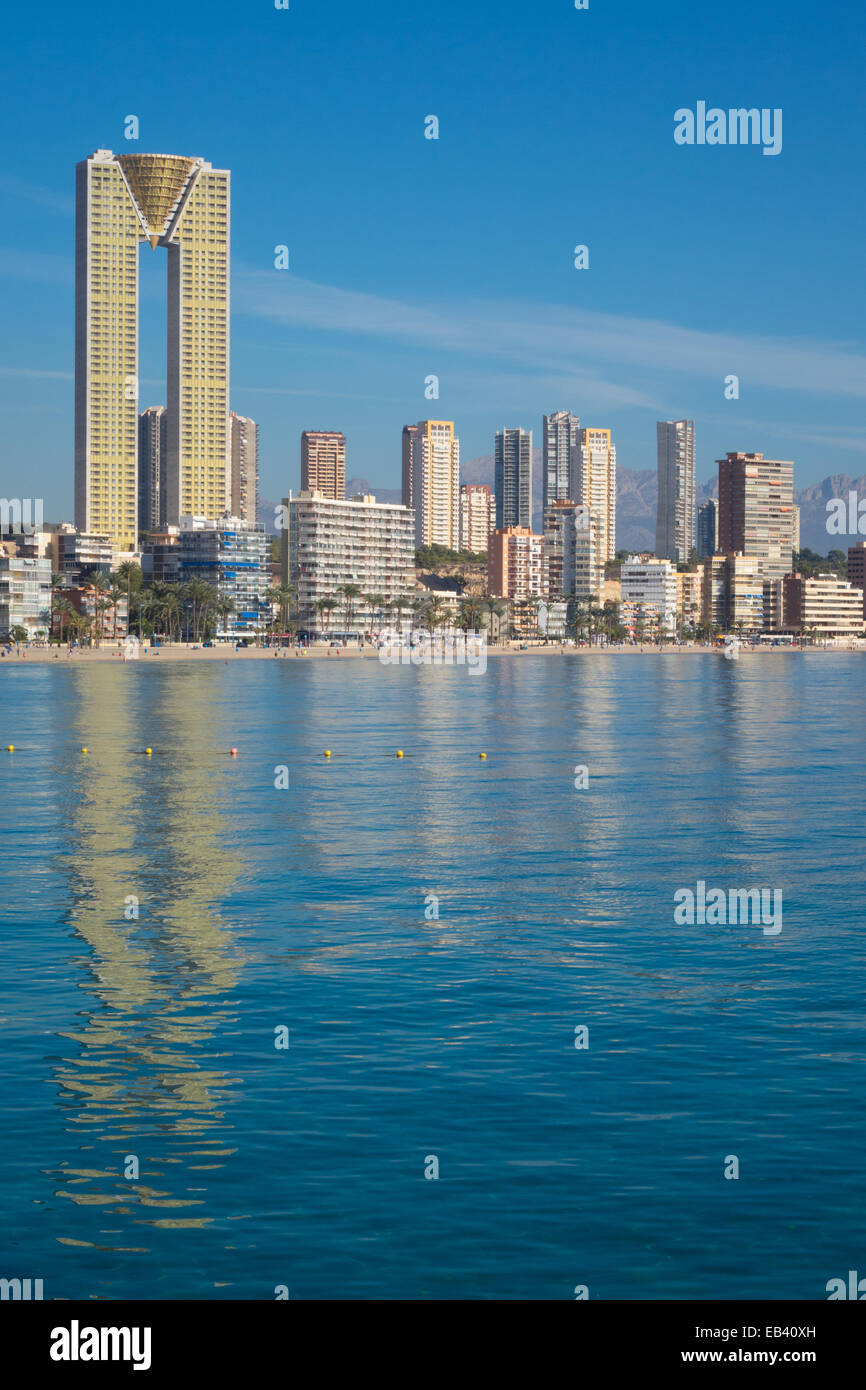 Edificio Intempo Benidorm, Costa Blanca, Spain, Europe. Looking at view ...